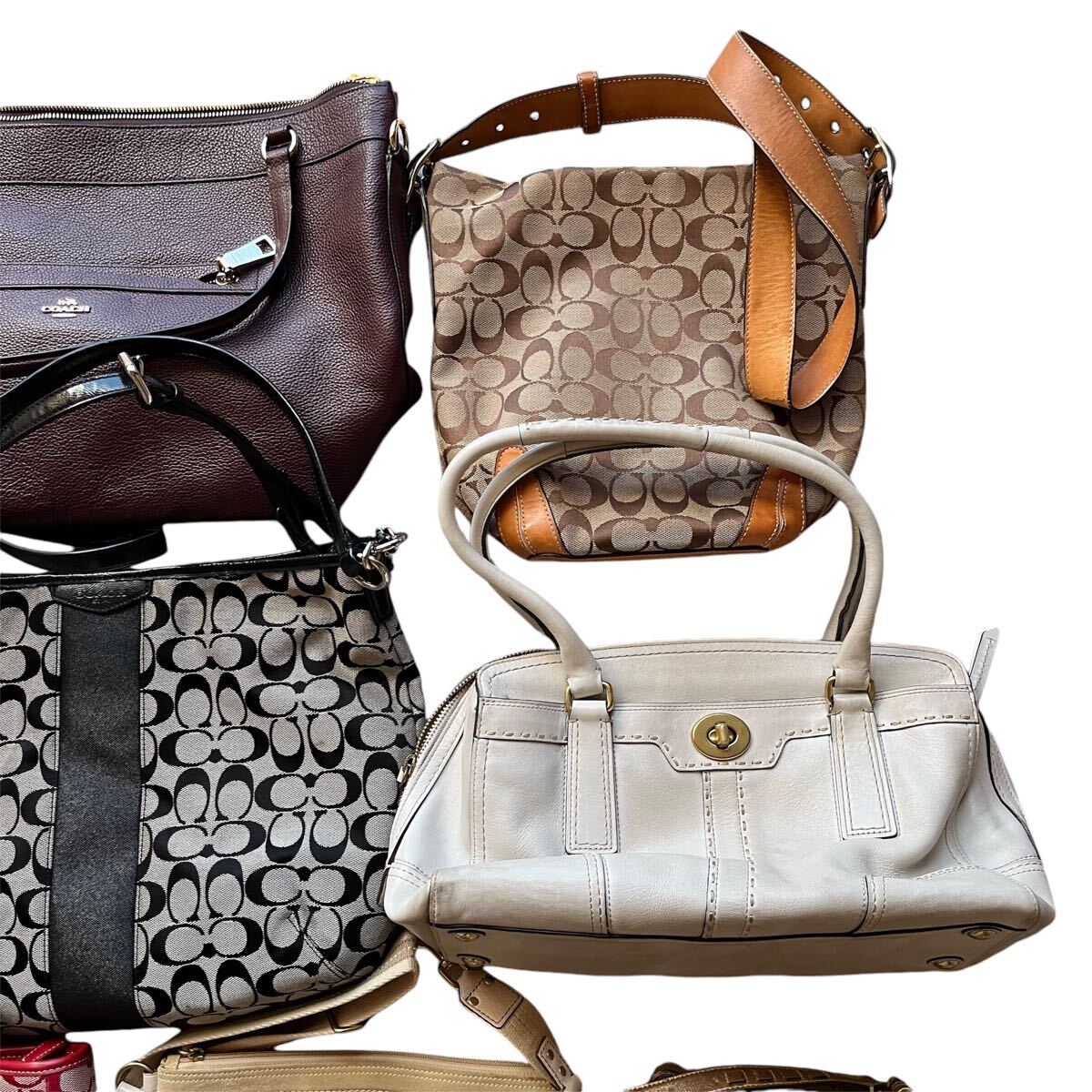 Yahoo!オークション - 1円 【64】coach コーチ ハンドバッグ ショルダ...