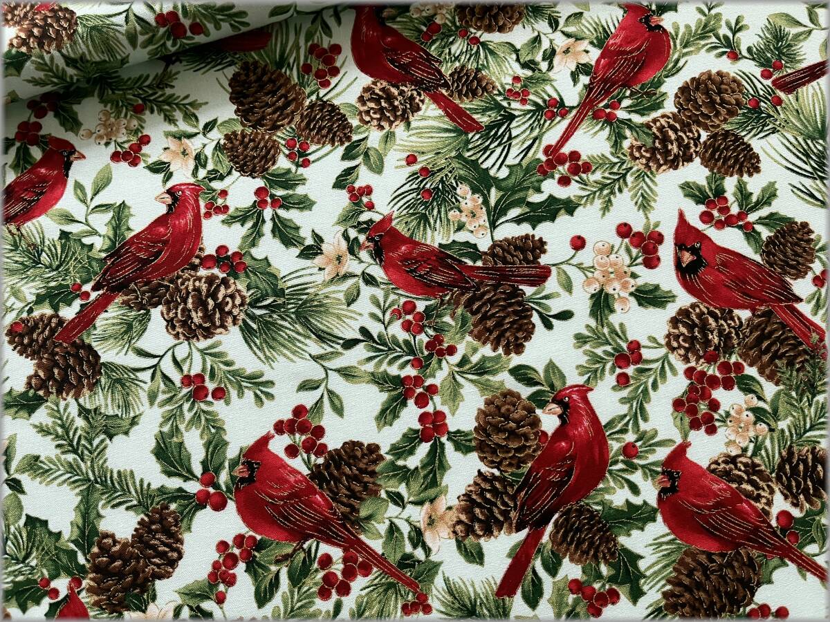 mets 6m USAコットン シーチング 松ぼっくり赤い鳥 mint Xmas14A(植物)｜売買されたオークション情報、yahooの商品情報をアーカイブ公開 - オークファン（aucfan ...