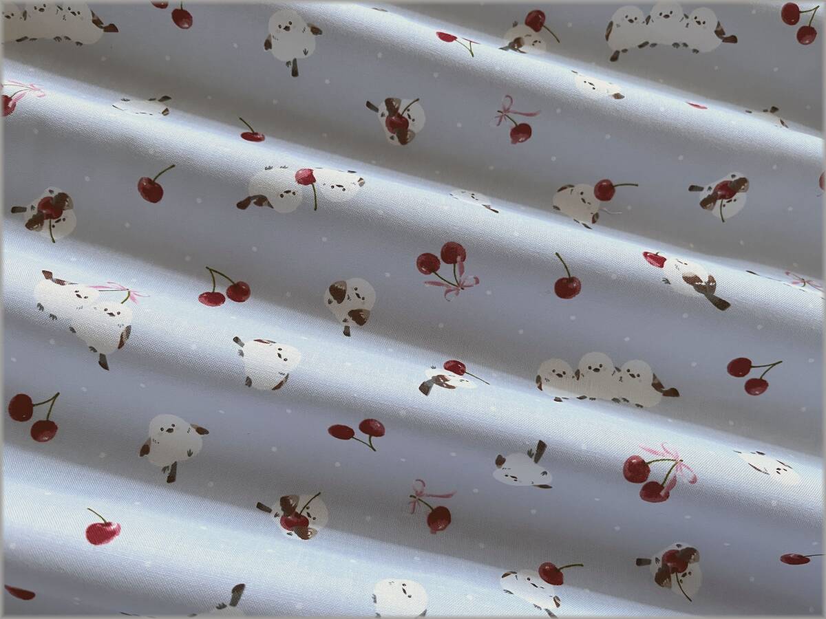 Yahoo!オークション - mets 5m シマエナガさくらんぼ シーチング ice b...