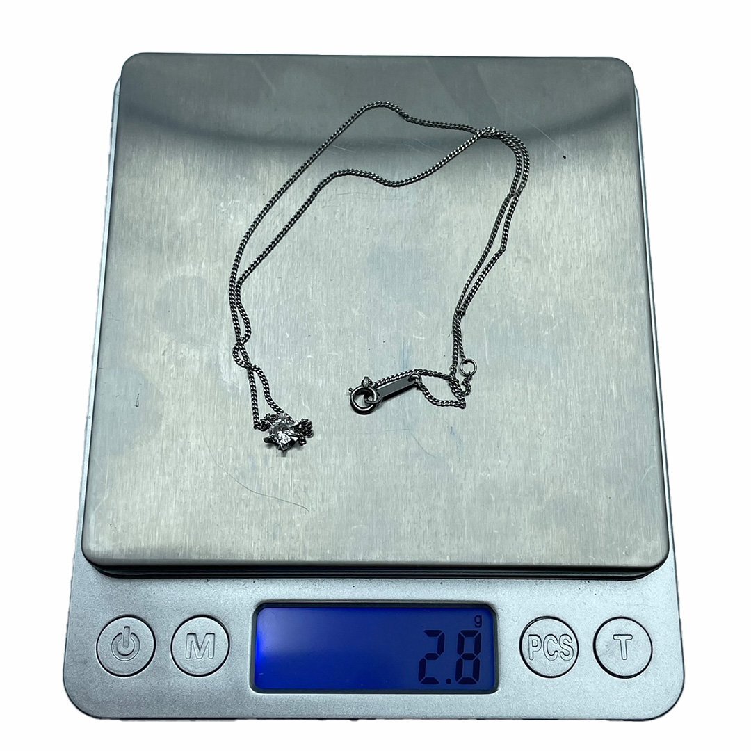 Yahoo!オークション - Pt850 ダイヤ 0.31ct ネックレス 刻印 プラチナ...