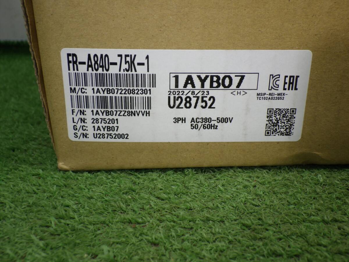 Yahoo!オークション - 未開封 三菱電機 インバータ FR-A840-7.5K-1 A80...