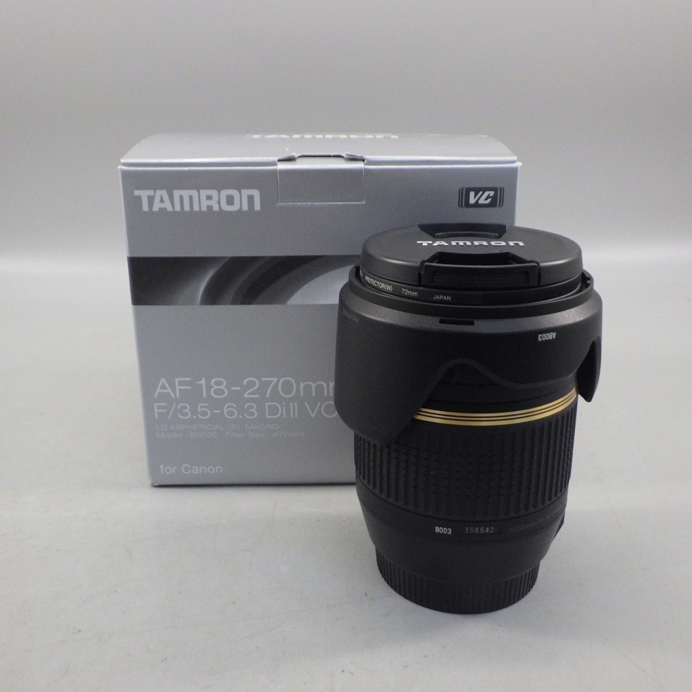1円〜 タムロン TAMRON AF18-270mm F3.5-6.3 Di II VC Canon用 動作未確認 現状品 箱付き レンズ 23-3190369 O商品(一眼カメラ用（オート ...
