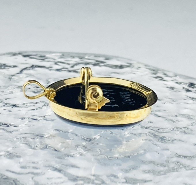 Yahoo!オークション - 【77】 K18 カメオ ブローチ ペンダントトップ ...