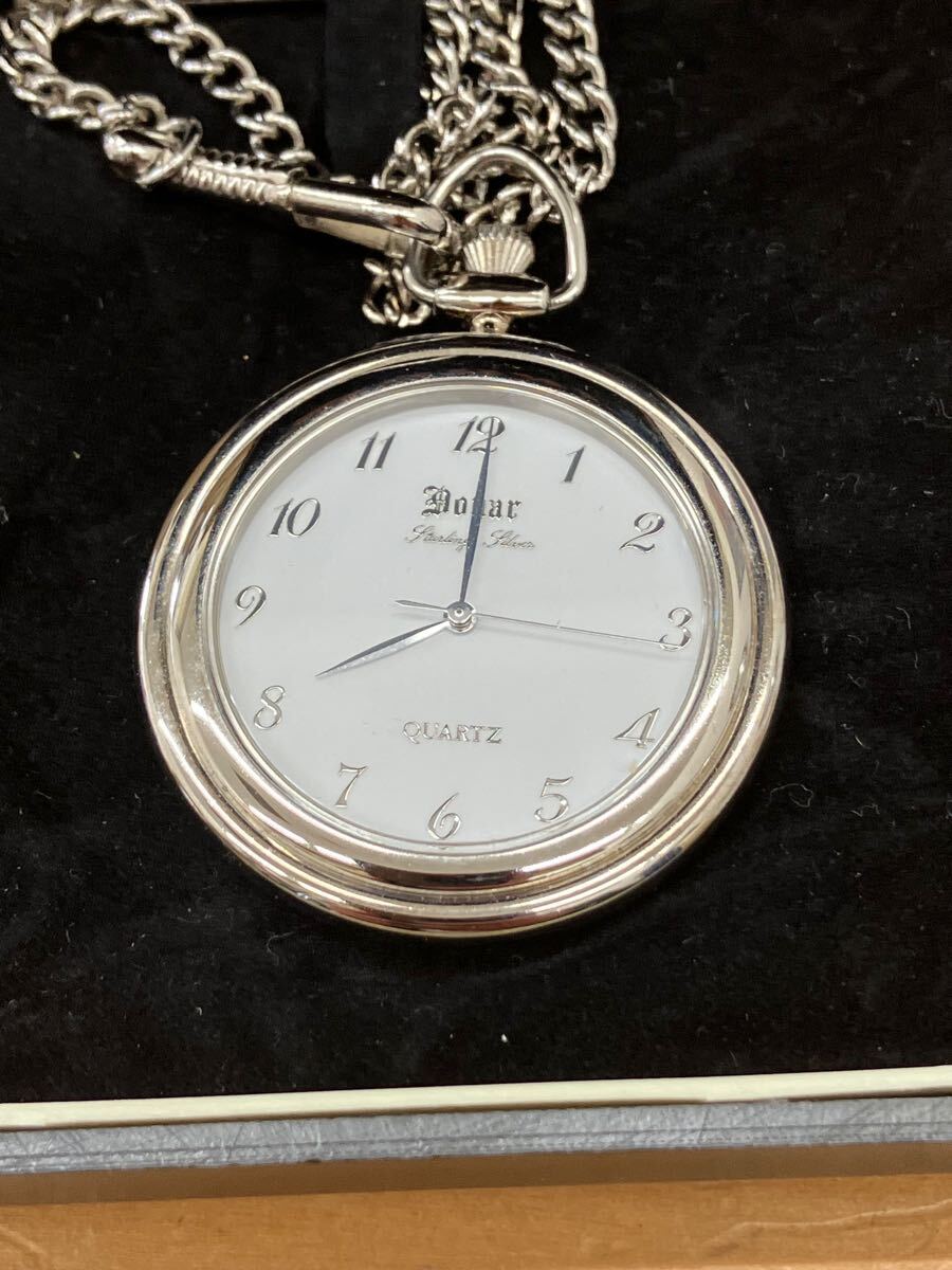 Yahoo!オークション - 【c187】未使用保管品 DONAR 懐中時計 銀時計 シ...