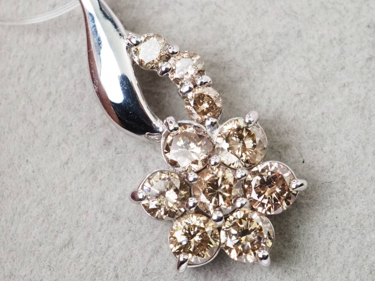 Yahoo!オークション - 【5352A】K18WG 天然ダイヤモンド 1.00ct/1.5g ...