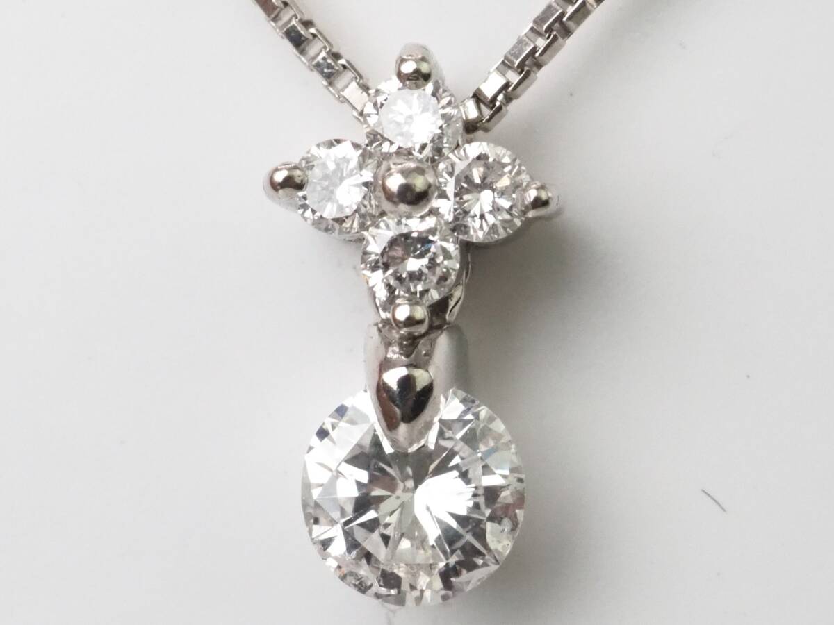 Yahoo!オークション - 【5490E】Pt900/Pt850 天然ダイヤモンド 0.40ct/...