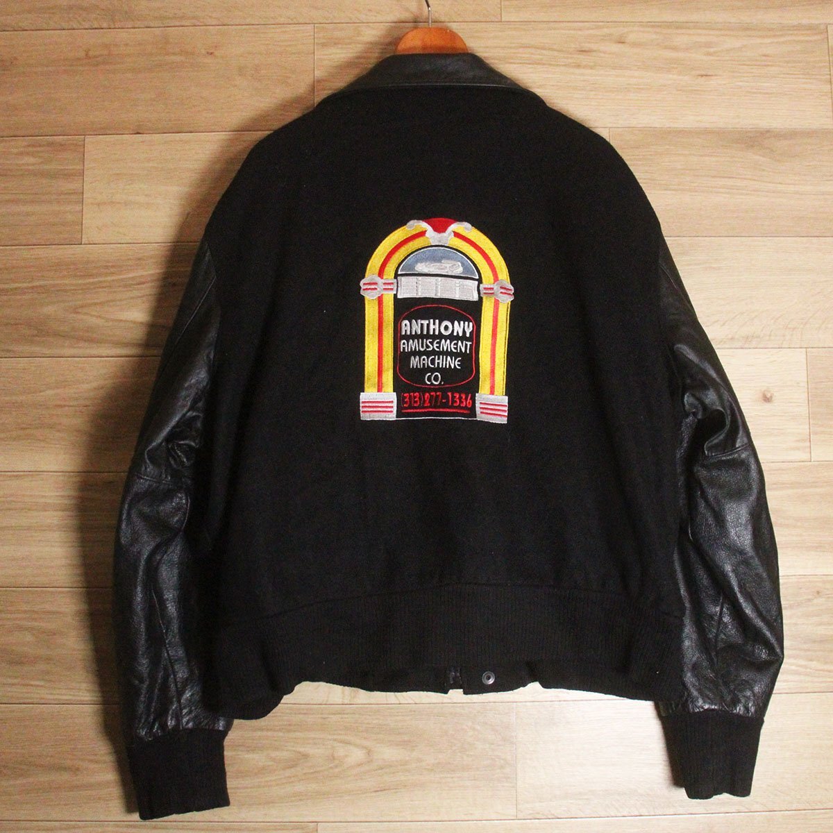 Yahoo!オークション - N7S/S5.30-3 USA製 NEMESIS 袖革ウールスタジャ...