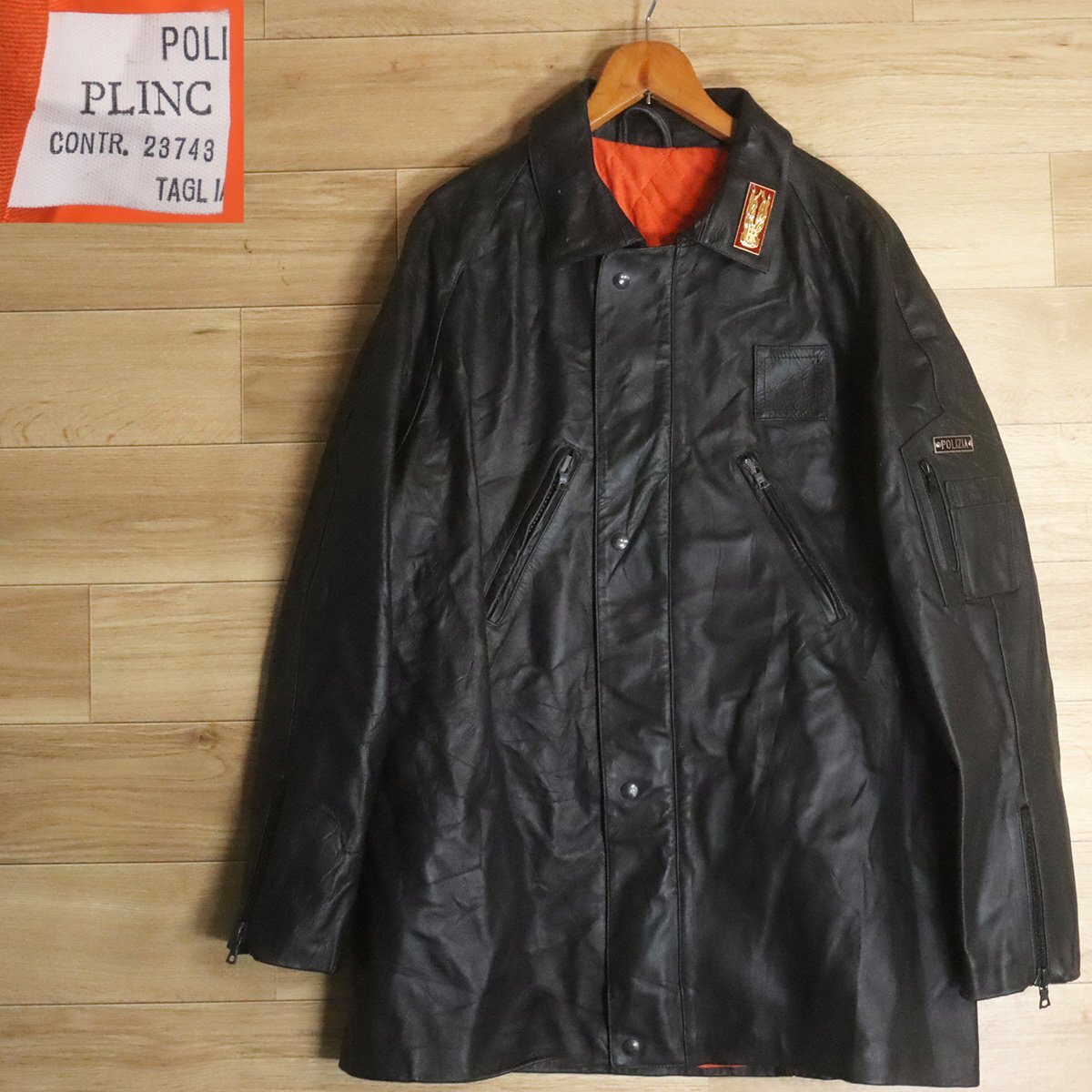 Yahoo!オークション - C6S/S4.8-3 80s ビンテージ イタリア警察 POLIZI...