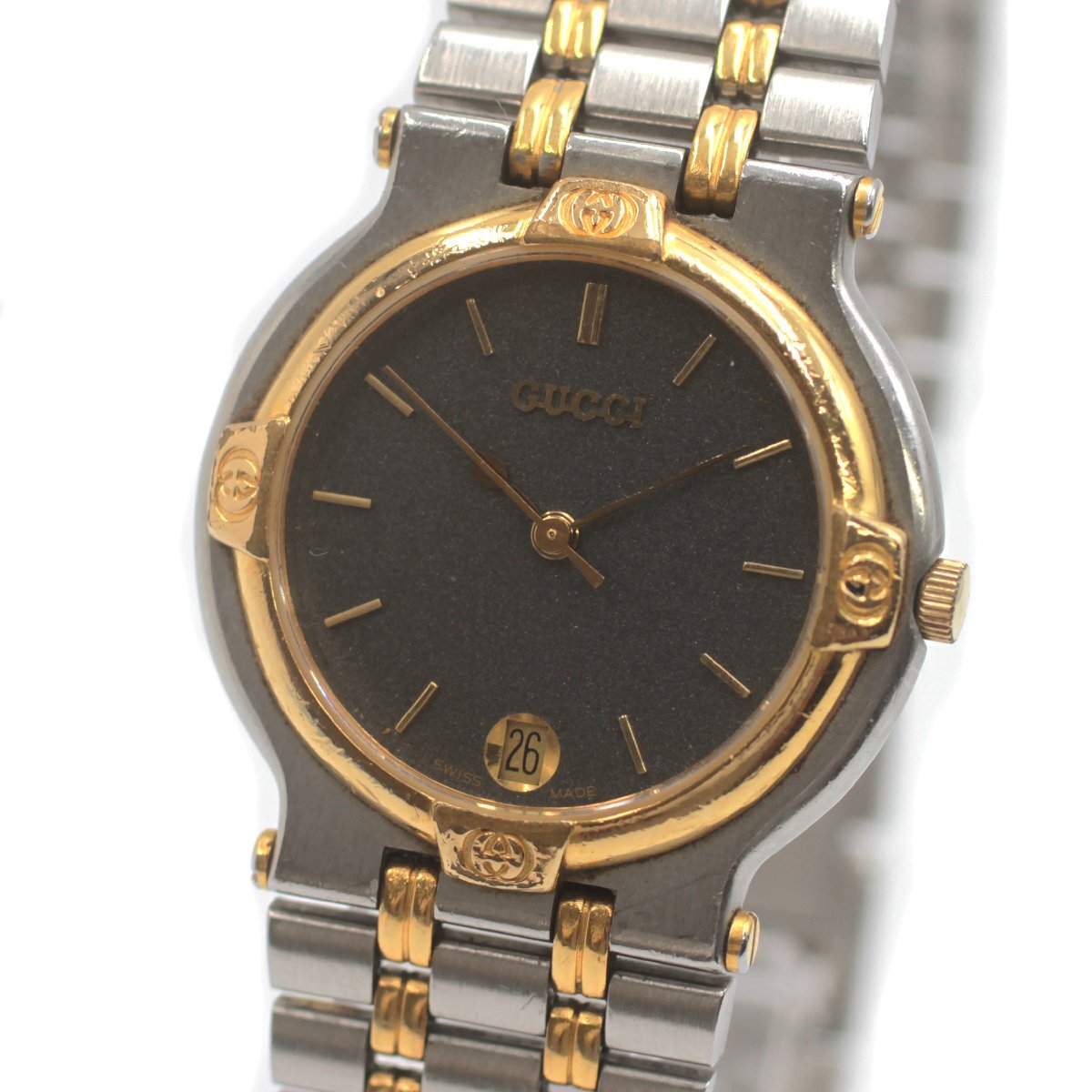 Yahoo!オークション - 1円 稼働 GUCCI グッチ 8000M オールド QZ クオ...