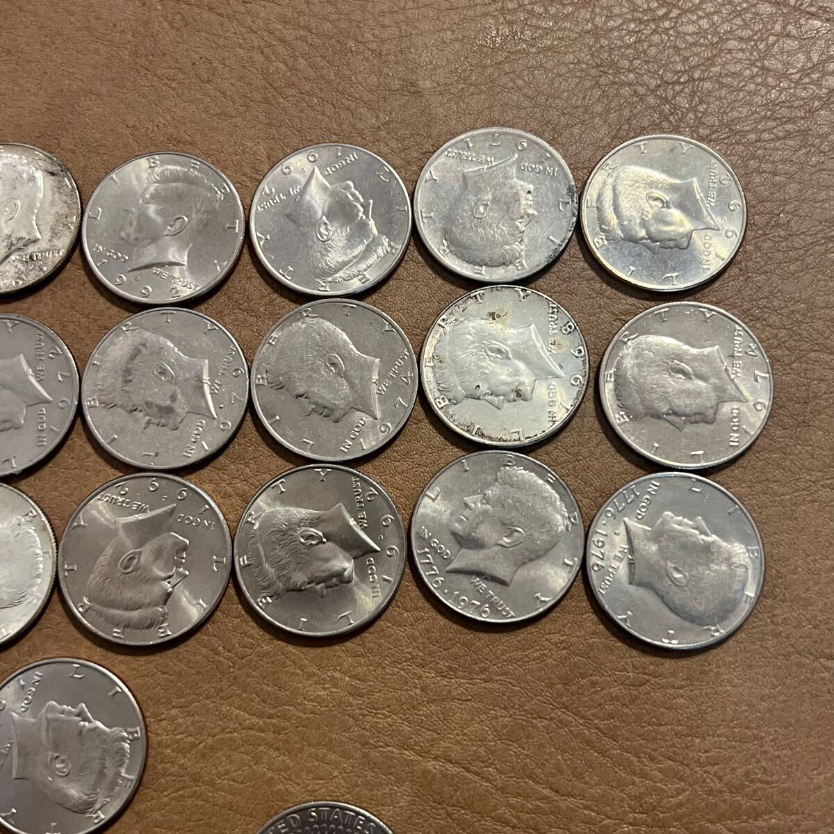 Yahoo!オークション - 209g アメリカ 銀貨 1965年 ケネディハーフダラ...