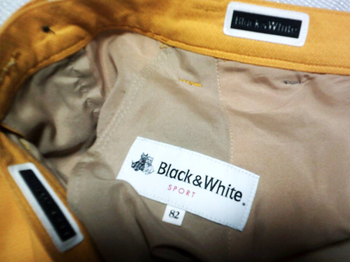 Yahoo!オークション - ブラック＆ホワイト ストレッチパンツ W82