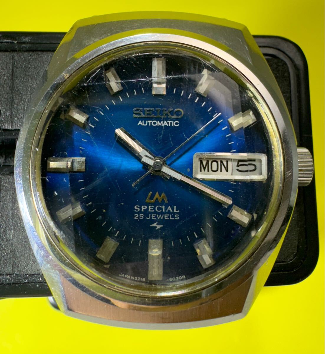 SEIKO セイコー腕時計メンズ AT 自動巻 LM ロードマチックSPECIAL スペシャル 5216-6030 ブルー文字盤 デイデイト 可動品(その他)｜売買されたオークション情報 ...