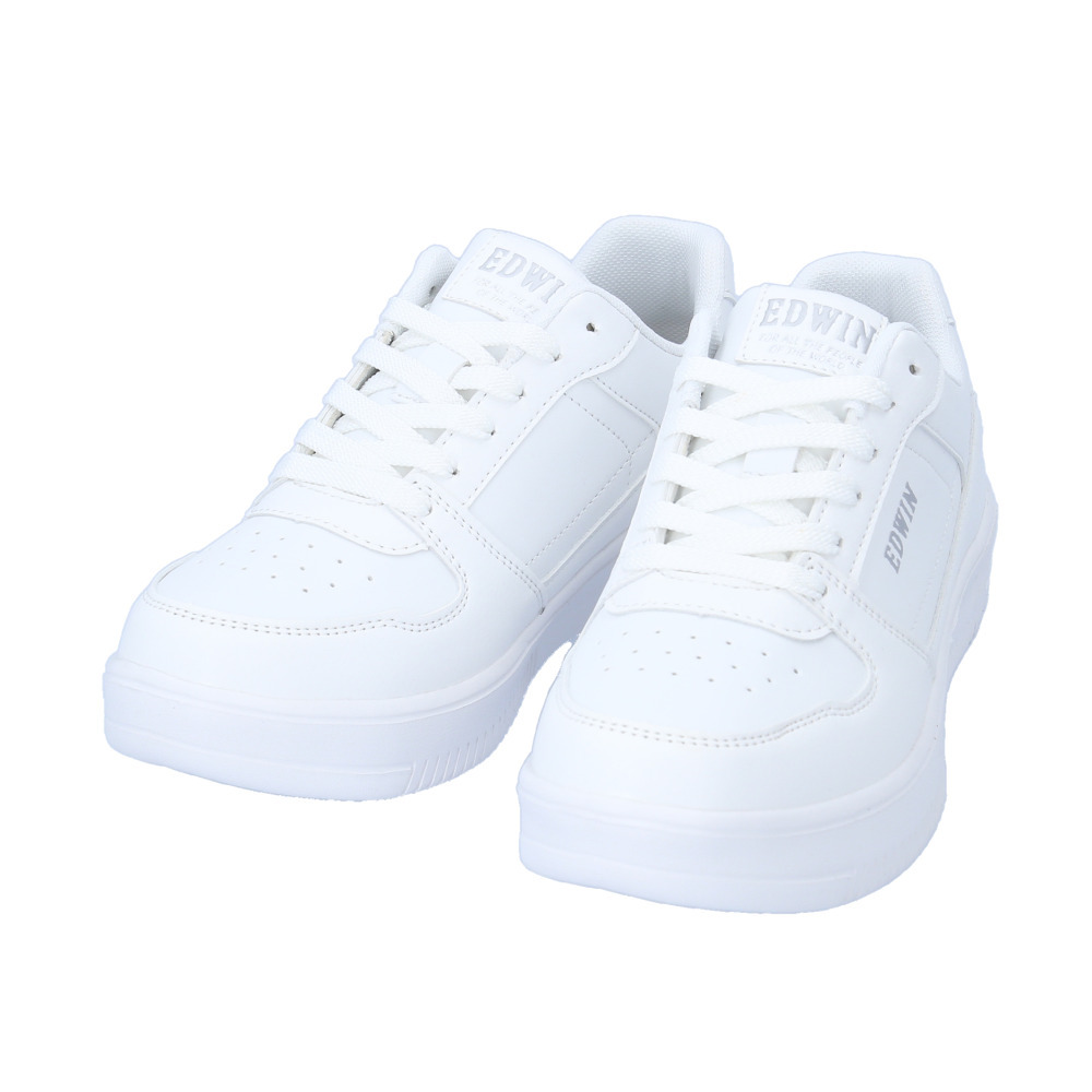 Yahoo!オークション - WHITE 24cm EDWIN レディース 軽量スニーカー E...