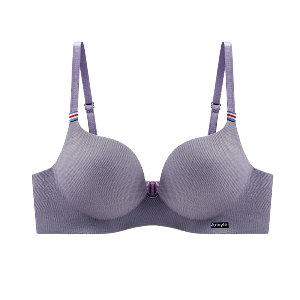 Yahoo!オークション - パープル 34/75C ブラジャー シンプル 通気性 m...