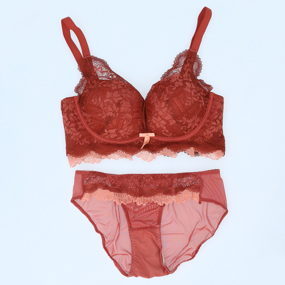 Yahoo!オークション - オレンジレッド 34/75AB ノンワイヤー ブラ&シ...