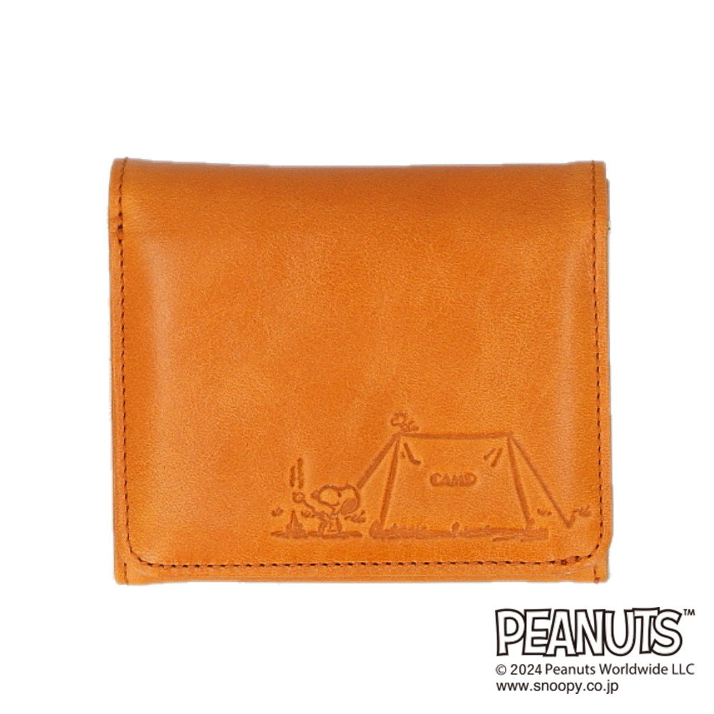 Yahoo!オークション - キャメル PEANUTS CAMP FIRE 二つ折り財布 PEAN...