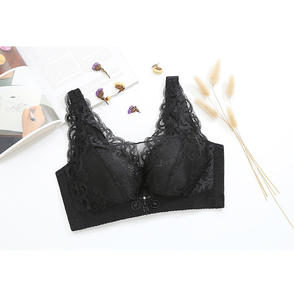 Yahoo!オークション - ブラック 34/75AB レースブラジャー mam2630 レ...