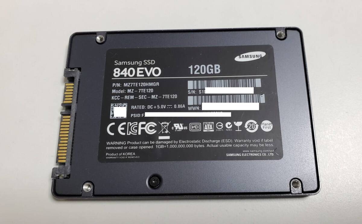 Yahoo!オークション - SAMSUNG SSD 840EVO 120GB 7mm 2.5inch MZ-7TE12...