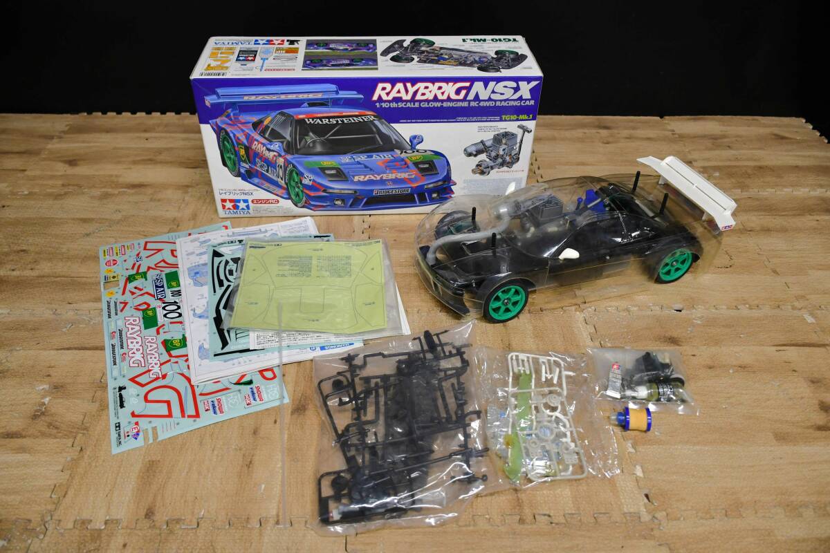 FY11-59 現状品 ラジコン TAMIYA タミヤ エンジンRC RAYBRIG レイブリック NSX TG10-MK.1 4WD レーシングカー 田宮 動作未確認 保管品(完成品 ...