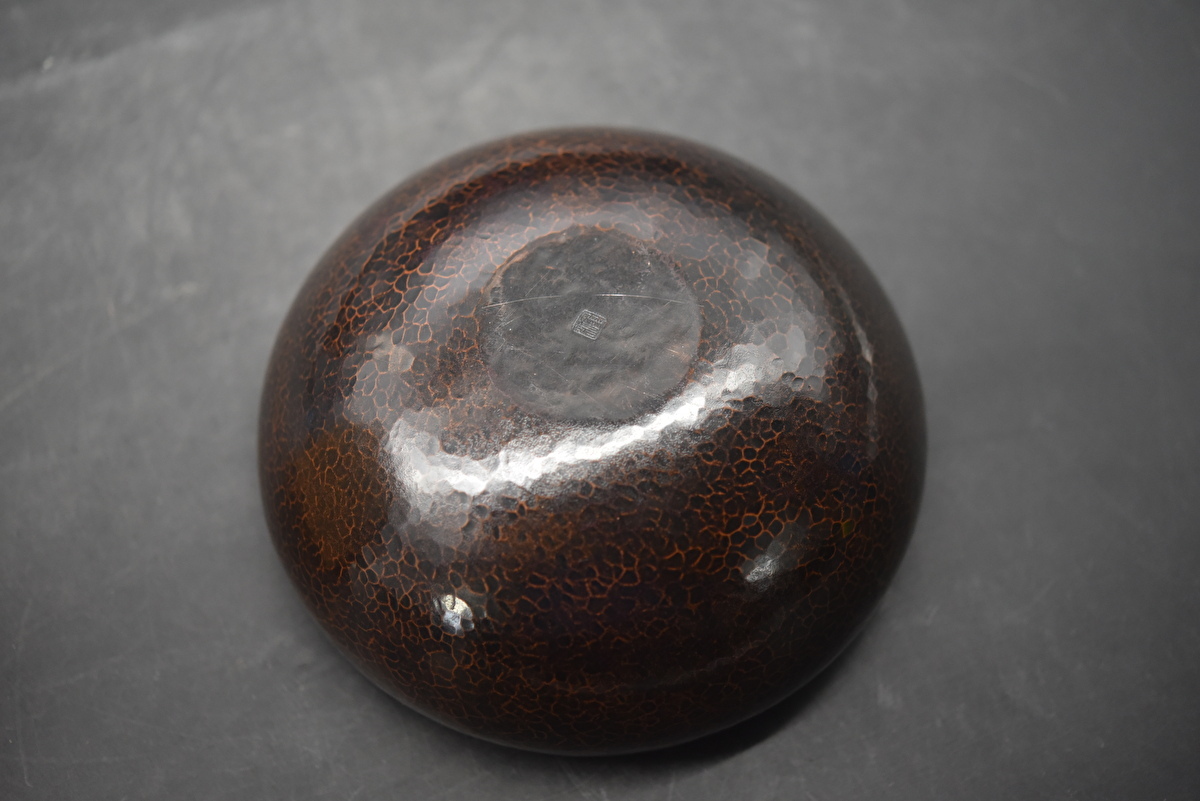 Yahoo!オークション - FY11-53【現状品】高橋重弘 鎚起鉄鉢 打出鎚目 ...