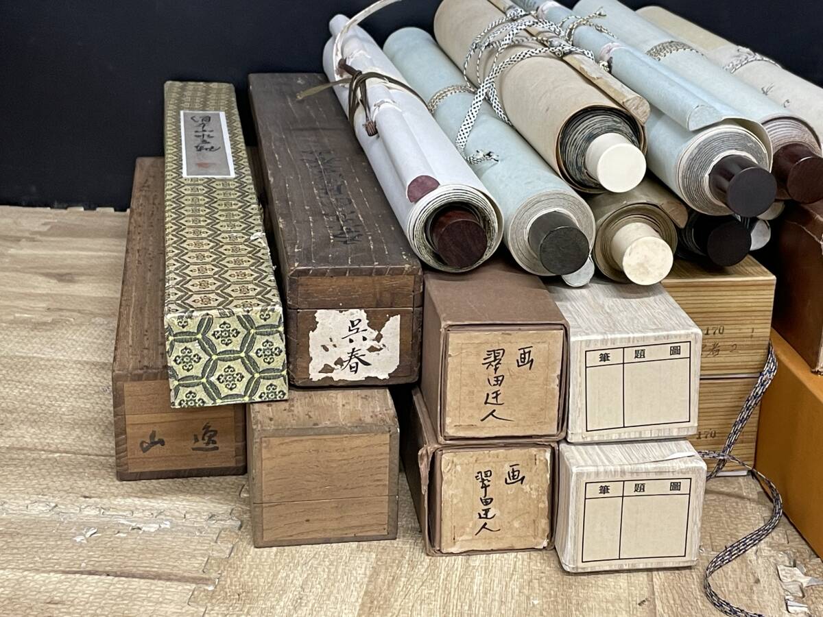 EY11-26 まとめ出品 掛軸 大量まとめ｜掛け軸 山水 花鳥 水墨 人物 風景 書画 仏画 骨董 日本 中国 在銘 古美術 アート インテリア 和風(掛軸)｜売買されたオークション情報 ...
