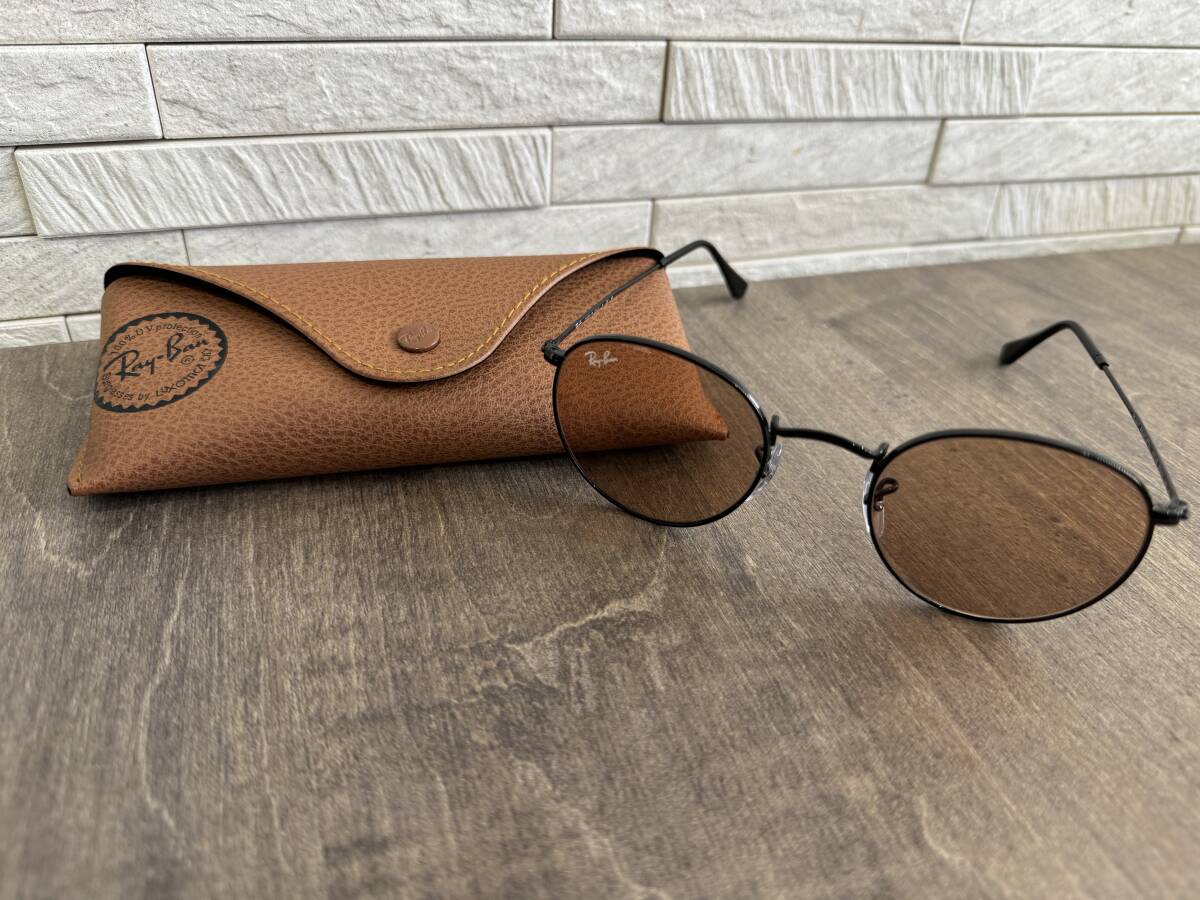 Yahoo!オークション - 美品 Ray-Ban レイバン RB 3447 ROUND METAL 002...