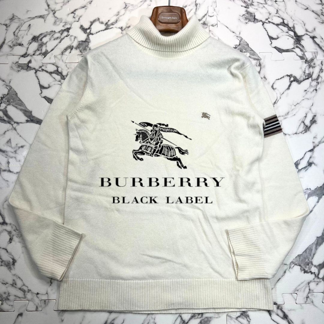 Yahoo!オークション - 美品/カシミヤ混 3 (L) BURBERRY BLACK LABEL バ...