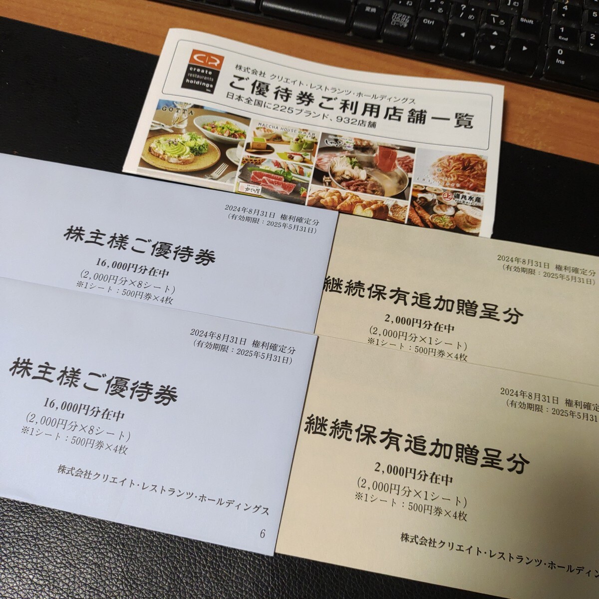 最新 36000円分 クリエイトレストランツホールディングス 株主優待(レストラン、食事券)｜売買されたオークション情報、yahooの商品情報をアーカイブ公開 - オークファン（aucfan.com）