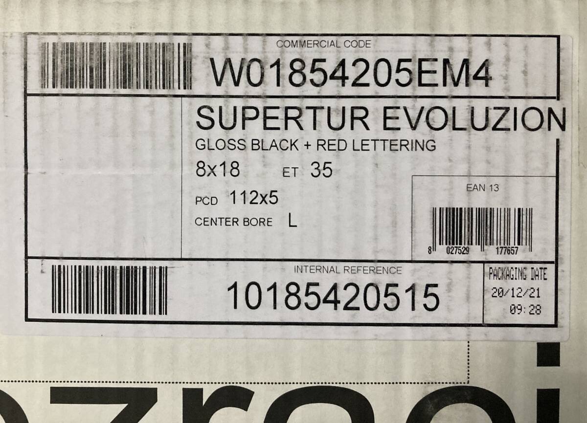 Yahoo!オークション - 美品 OZレーシング スーパーツーリズモEVO 18イ...