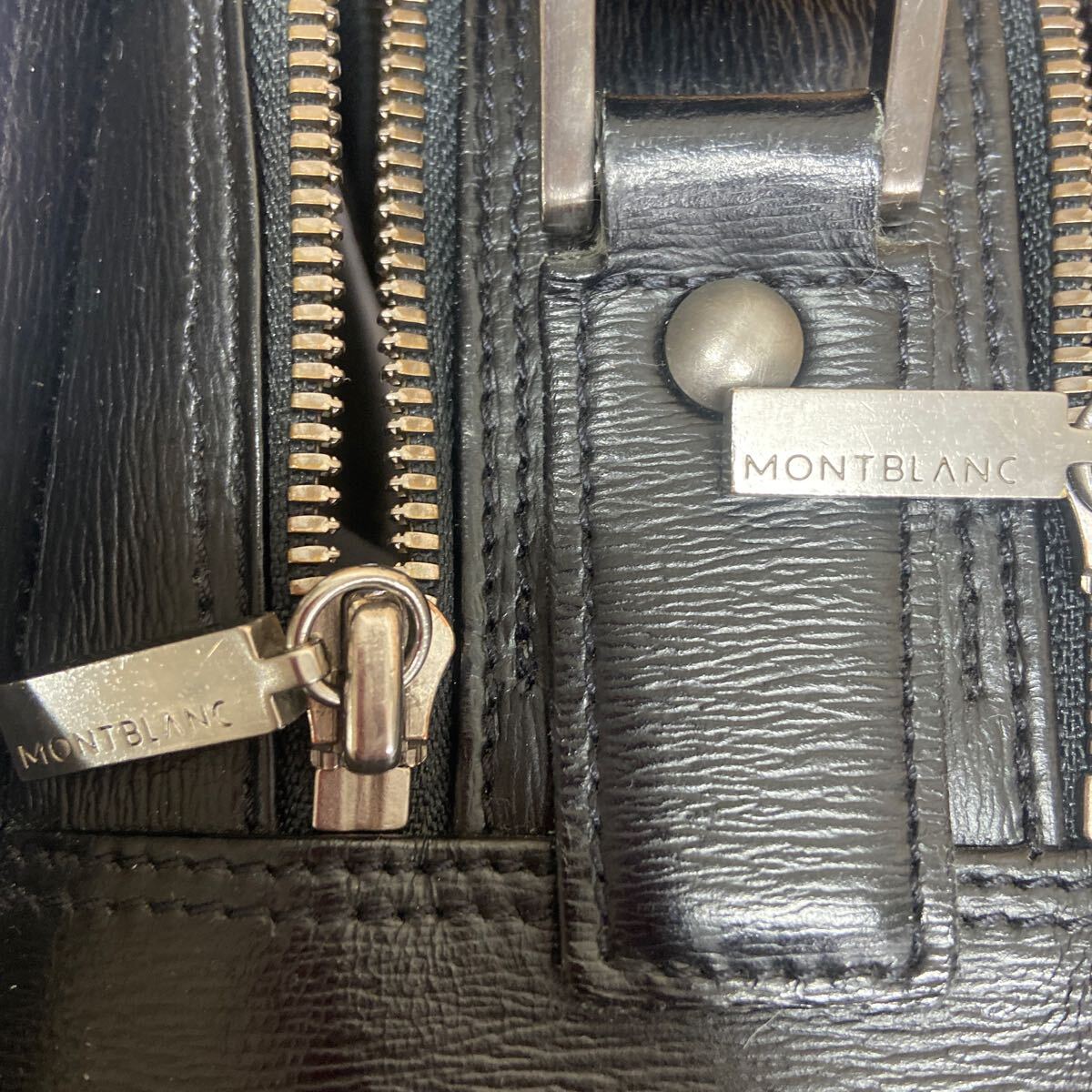 Yahoo!オークション - 1 MONT BLANC モンブラン レザー ショルダーバッ...