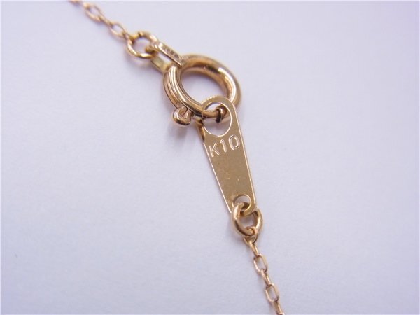 Yahoo!オークション - K10ネックレス K10PG ダイヤ0.01ct パープルス...