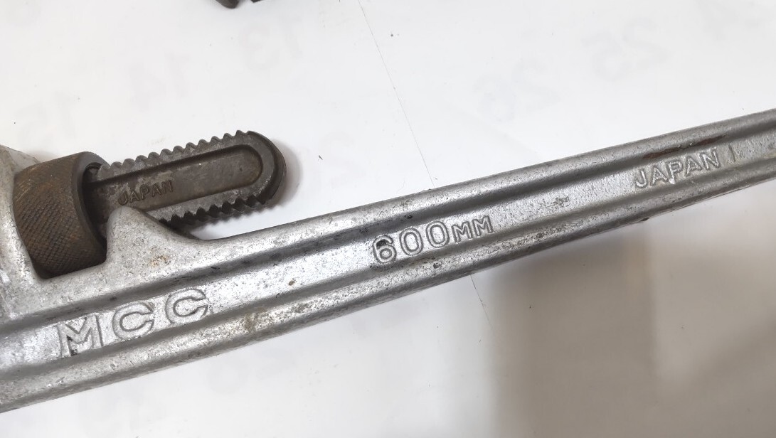 Yahoo!オークション - MCC 600㎜ 450㎜ パイプレンチ アルミパイプレン...