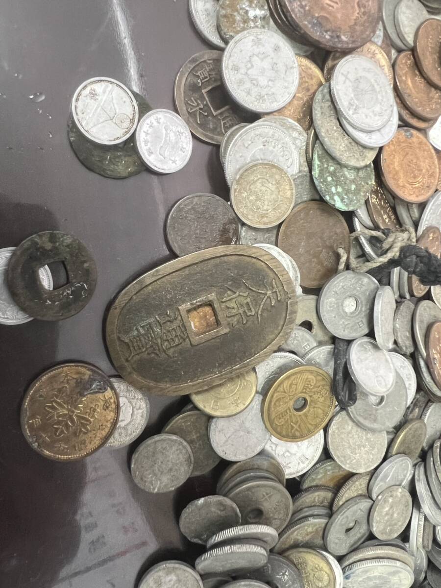 Yahoo!オークション - A007 古銭 まとめ 総重量1.3㎏以上 1銭玉 10銭...