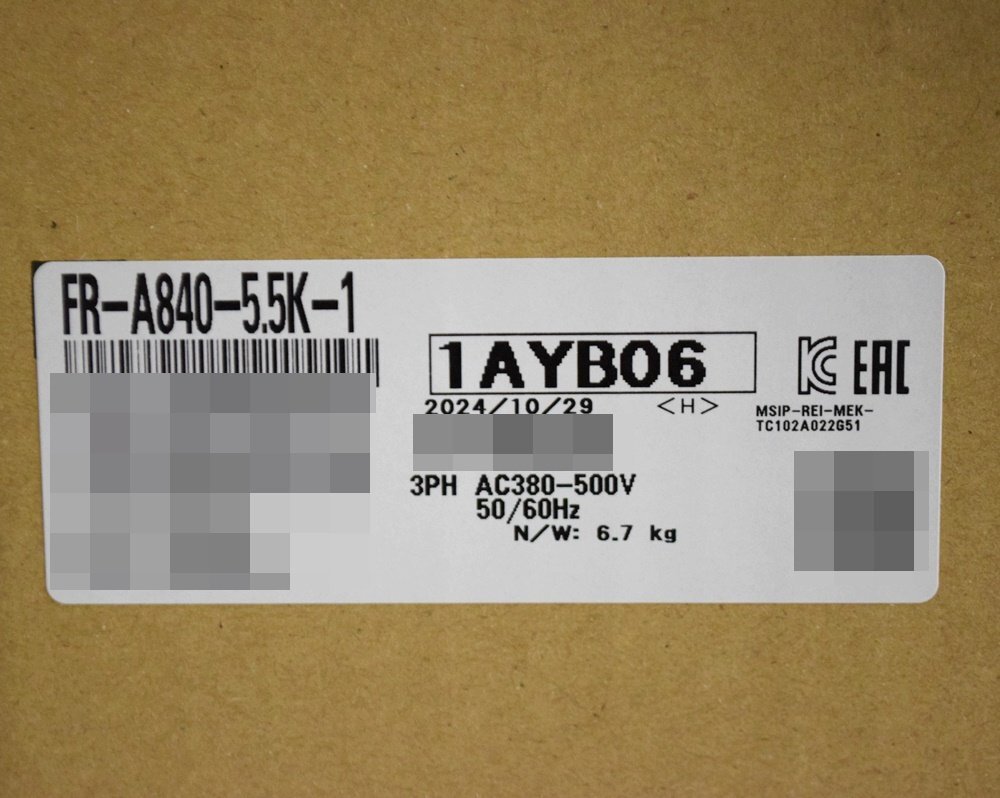 Yahoo!オークション - 新品 三菱電機 小形インバータ FR-A840-5.5K-1 ...