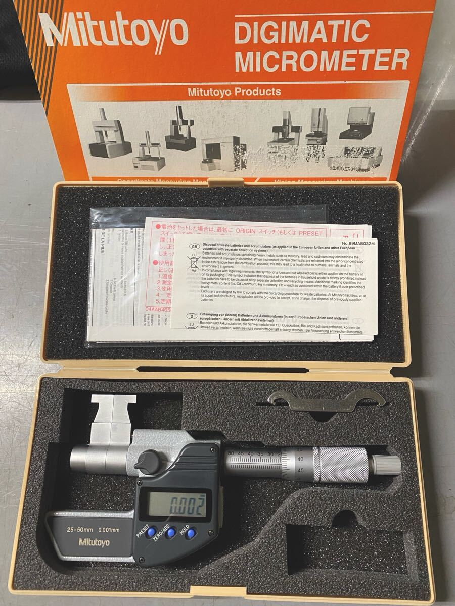 Mitutoyo ミツトヨ デジマチックマイクロメーター キャリバー形内側 マイクロメータ 25-50mm No.345-251-10(ノギス、マイクロメーター)｜売買されたオークション情報 ...