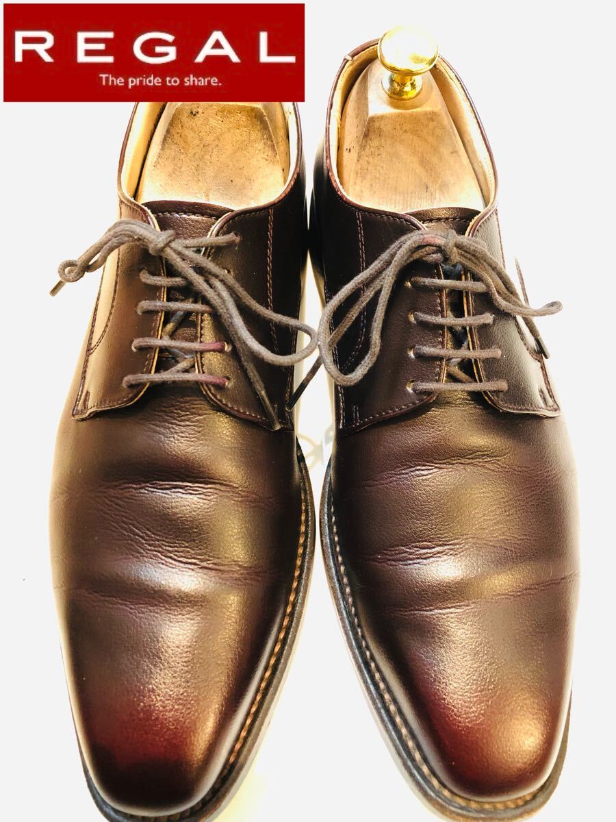 Yahoo!オークション - 美品 定価22000円 リーガル REGAL プレーントゥ...