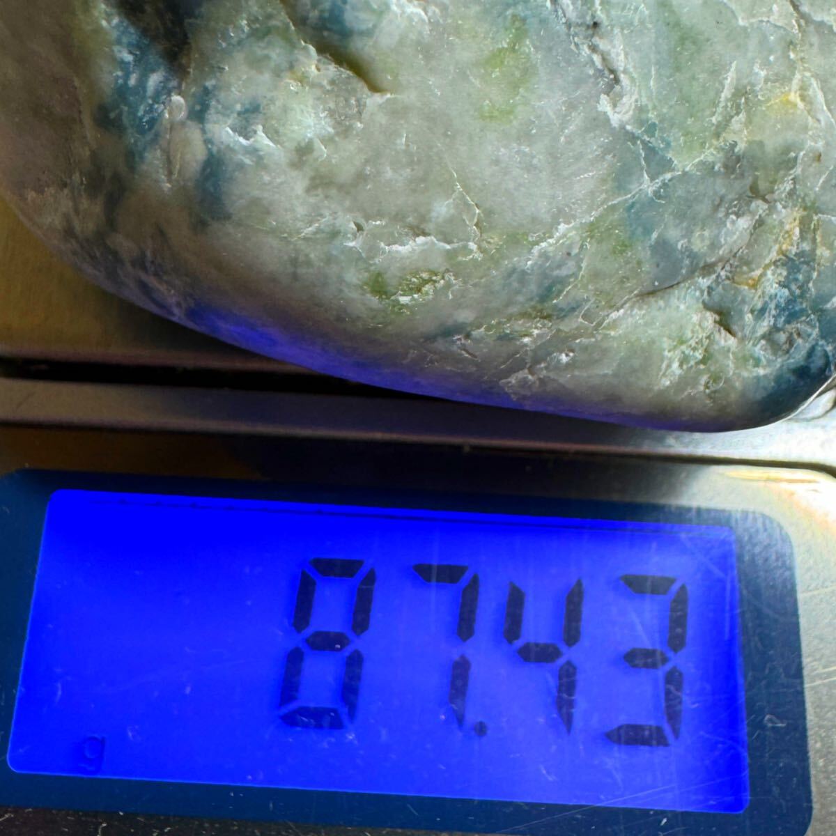 Yahoo!オークション - 糸魚川 ヒスイ 翡翠 青 海石 横川 87g 原石 鉱物...