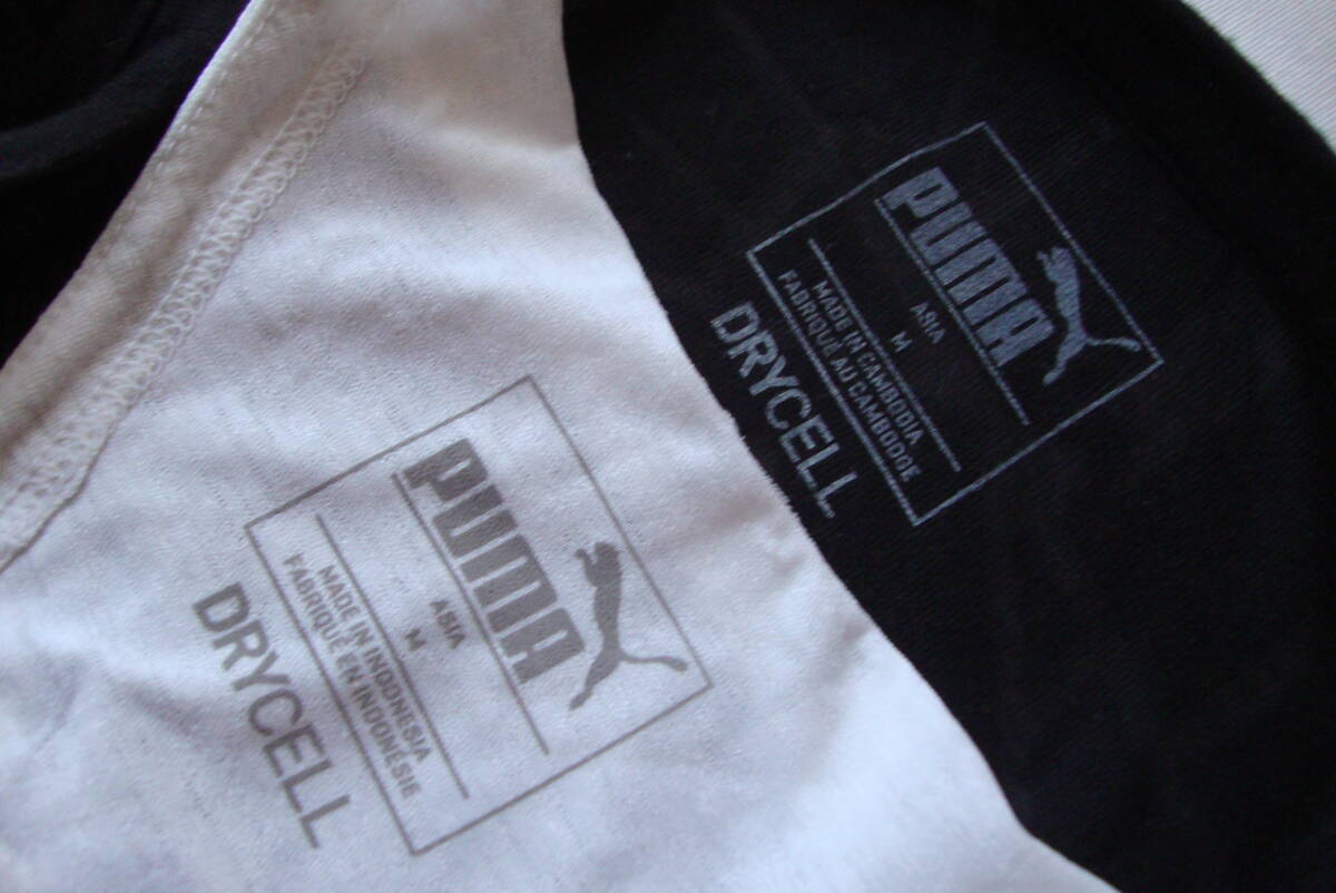 Yahoo!オークション - puma プーマ / DRYCELL 半袖 トレーニング 黒 白...