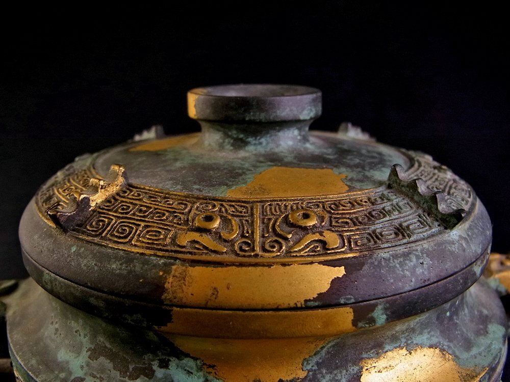 Yahoo!オークション - SABI 四世 秦 蔵六 造 西清古鑑所載 倣周代 饕...