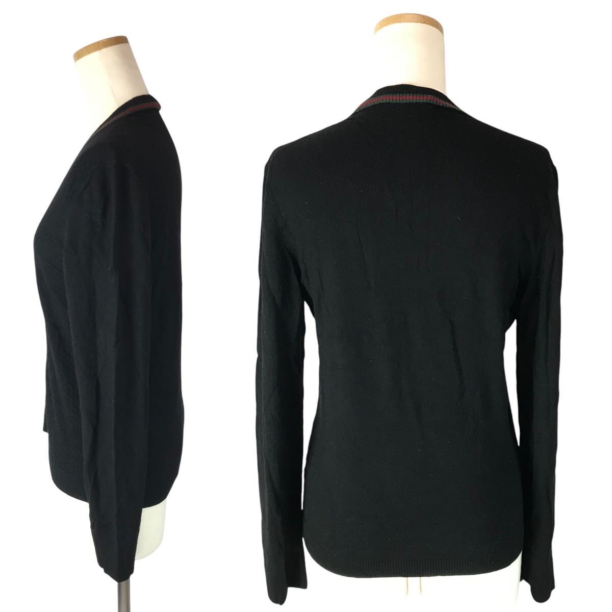 Yahoo!オークション - s157 GUCCI グッチ シェリーライン Vネック ニッ...