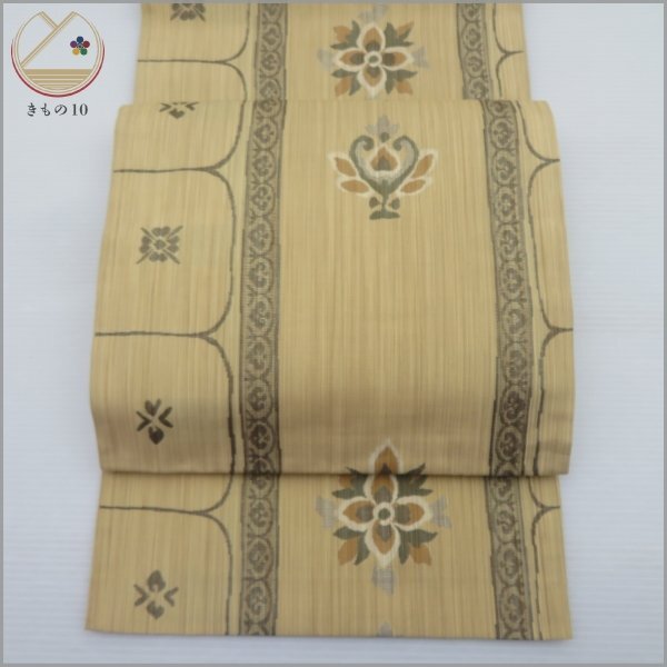 Yahoo!オークション - 着物10 1円 絹 袋帯 六通柄 長さ438cm [同梱可]...