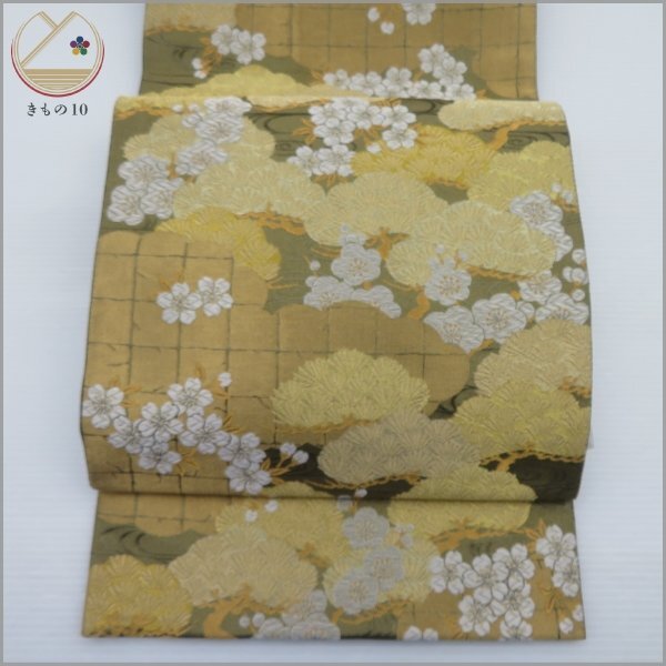 Yahoo!オークション - 着物10 1円 絹 袋帯 六通柄 長さ434cm [同梱可]...