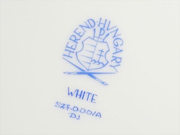 Yahoo!オークション - k823 HEREND ヘレンド ホワイト プレート 大皿 2...