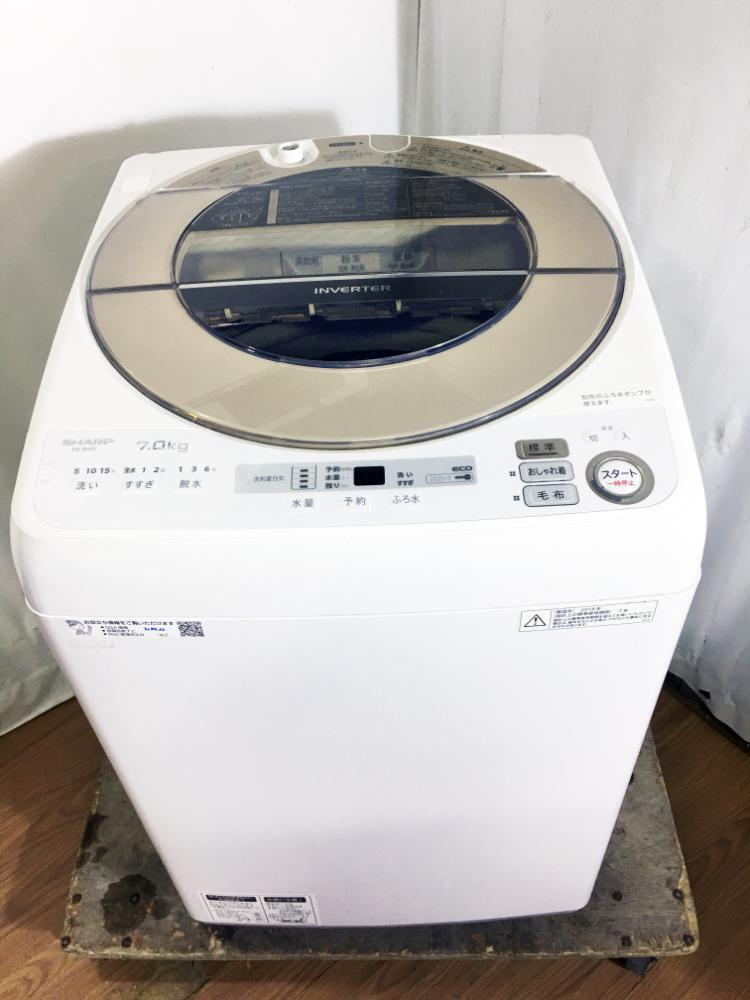 Yahoo!オークション - 送料無料 2019年製 極上超美品 中古 SHARP 7kg L...