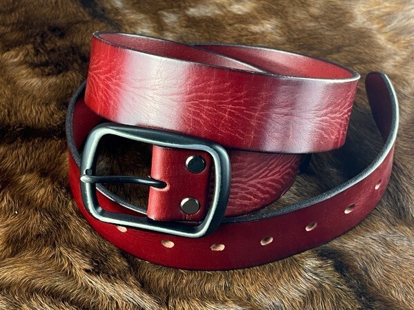 Yahoo!オークション - セレクト出品 DT-155A 本革 レッド タンニング ...