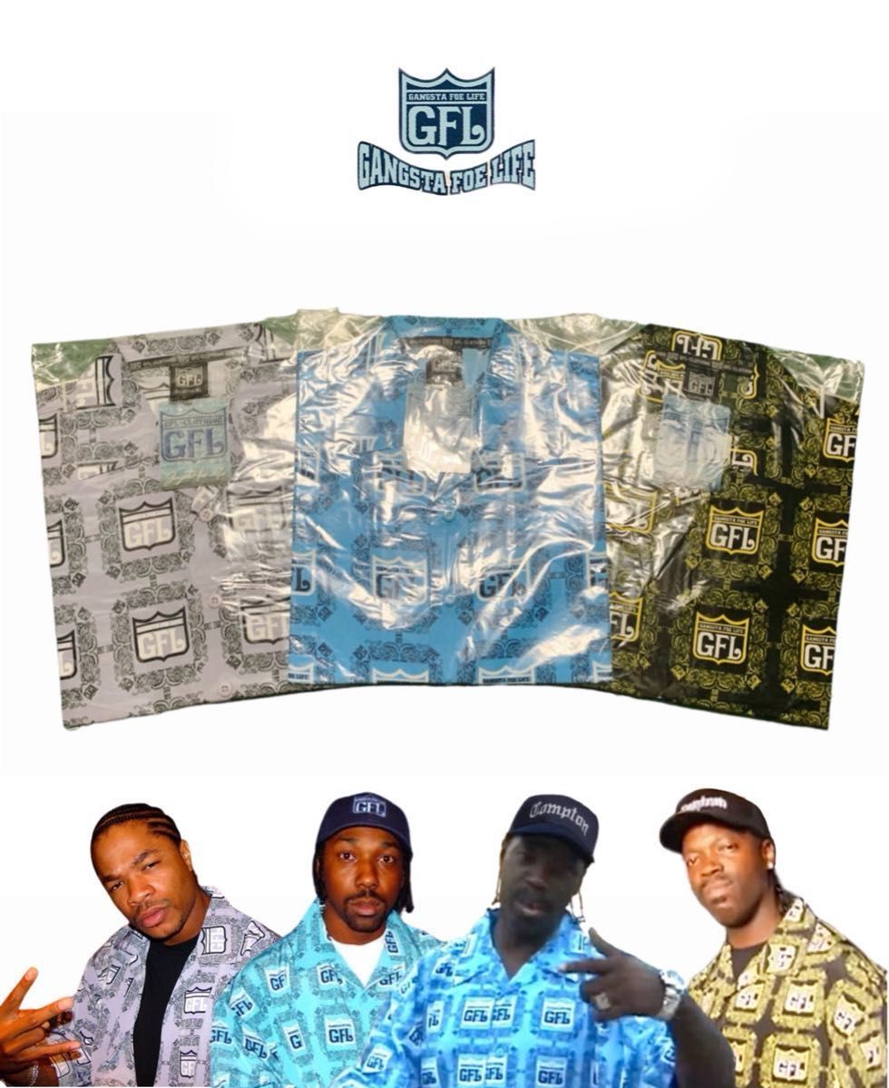 GFLボタンシャツ「GANGSTA FOR LIFE 」G-WAY/新品デッドストック GFLボタンシャツ「GANGSTA FOR LIFE 」G-WAY/新品デッドストック