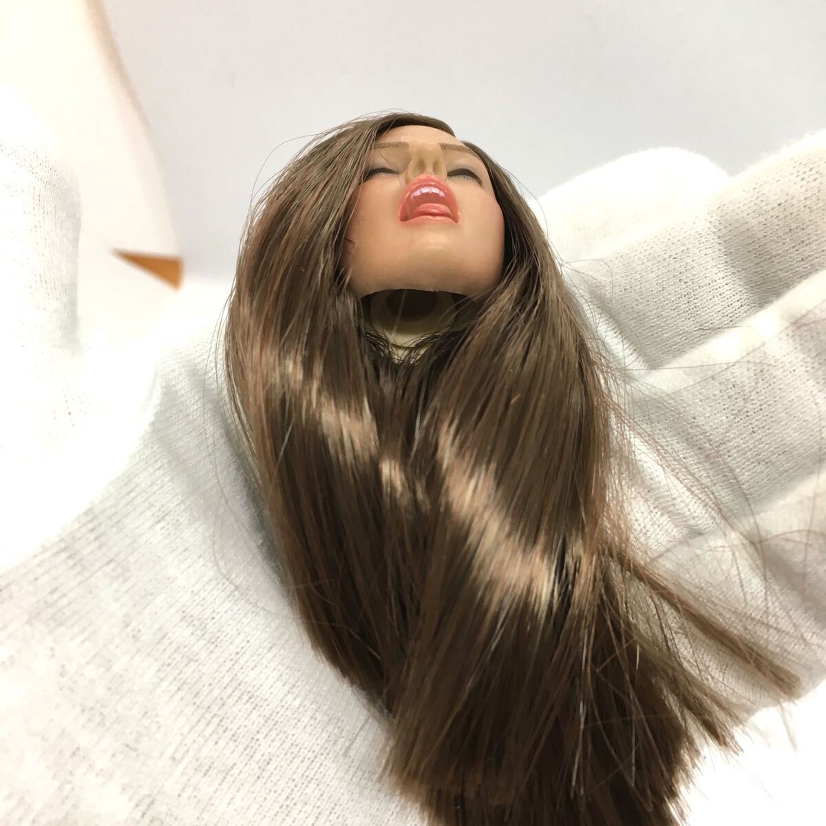 Yahoo!オークション - B116 1/6 フィギュア ヘッド 女性ヘッド 植毛タ...