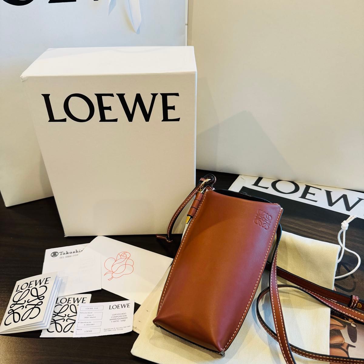 直営店購入 ロエベ LOEWE ゲートポケット ショルダー レシート 直営店購入 ロエベ LOEWE ゲートポケット ショルダー レシート