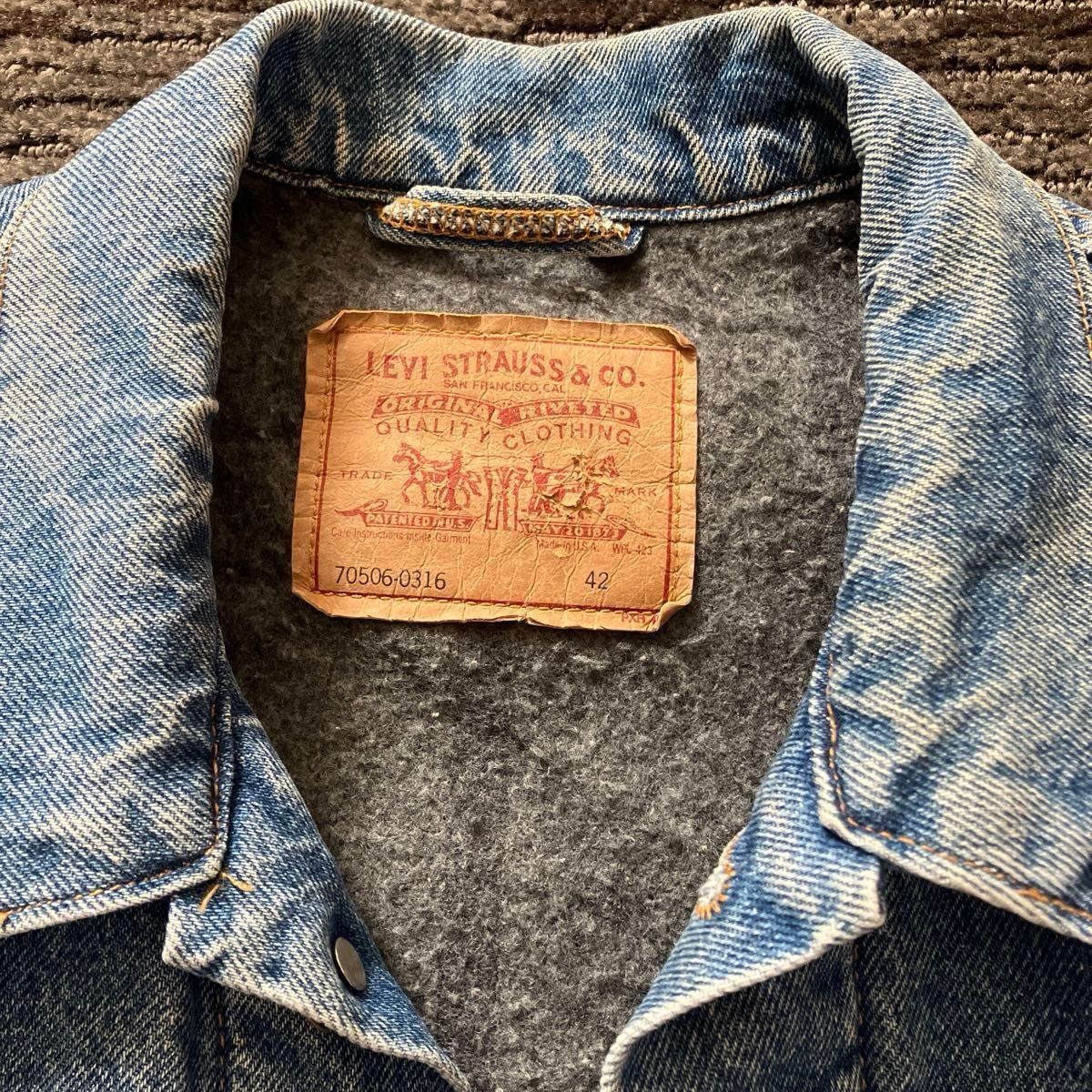 90s Levi's 70506-0316ブランケットジャケット希少米国製 size42 90s Levi's 70506-0316ブランケットジャケット希少米国製 size42