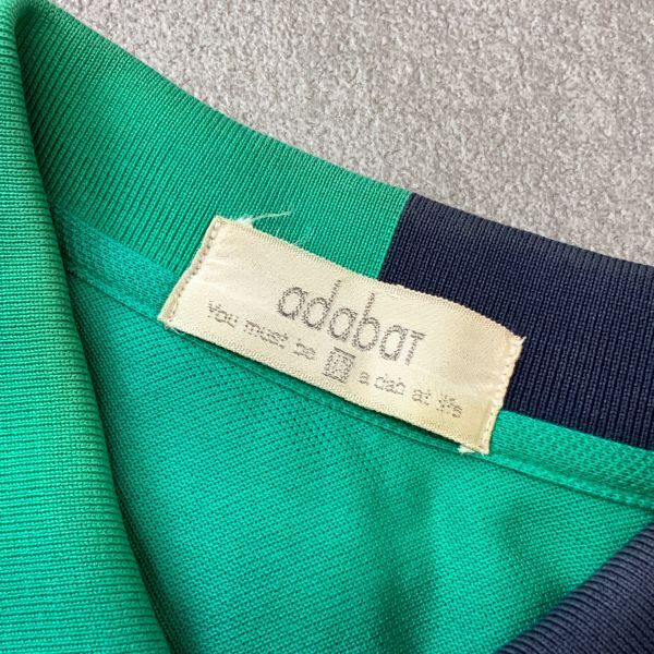 Yahoo!オークション - adabat アダバット バイカラー 刺繍 長袖ポロシ...